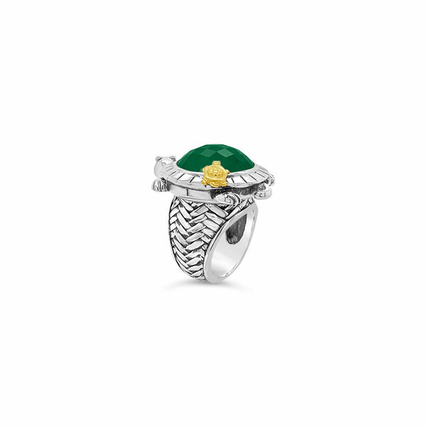 Green Onyx Turtle Ring - Saint By Sarah Jane Jewelry