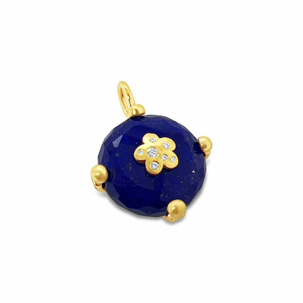 Lapis Pendant With Diamonds - Saint By Sarah Jane
