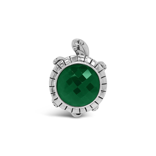 Turtle Ring With Green Stone - Saint By Sarah Jane Jewelry