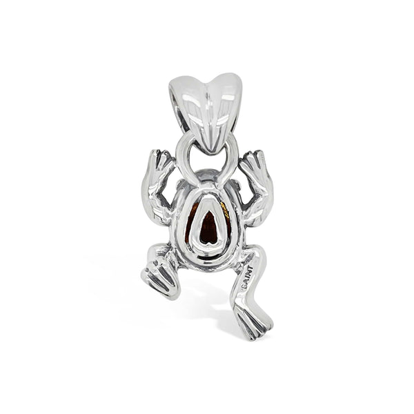 Blue Topaz Silver Frog Pendant - Saint By Sarah Jane Jewelry