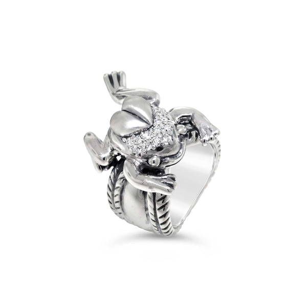 Diamond Frog Ring - Saint By Sarah Jane Jewelry